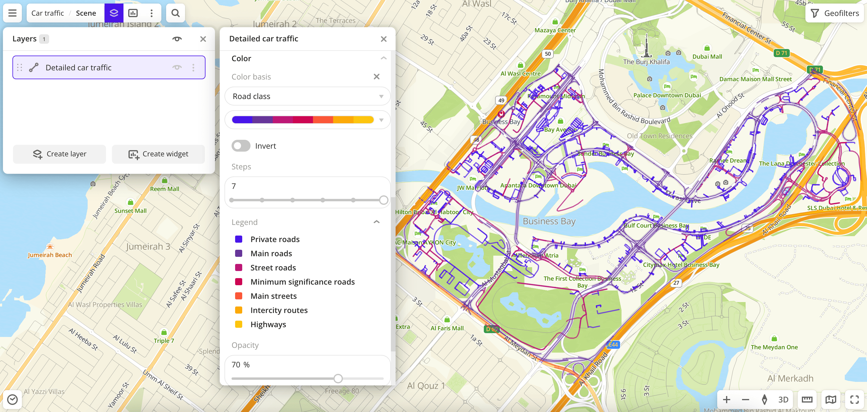 Car traffic (detailed) | Urbi Pro | 2GIS Documentation